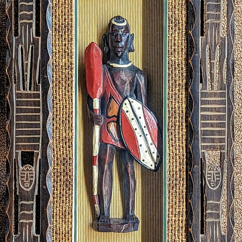 Wood African Shadow Box | Consign Home Couture
