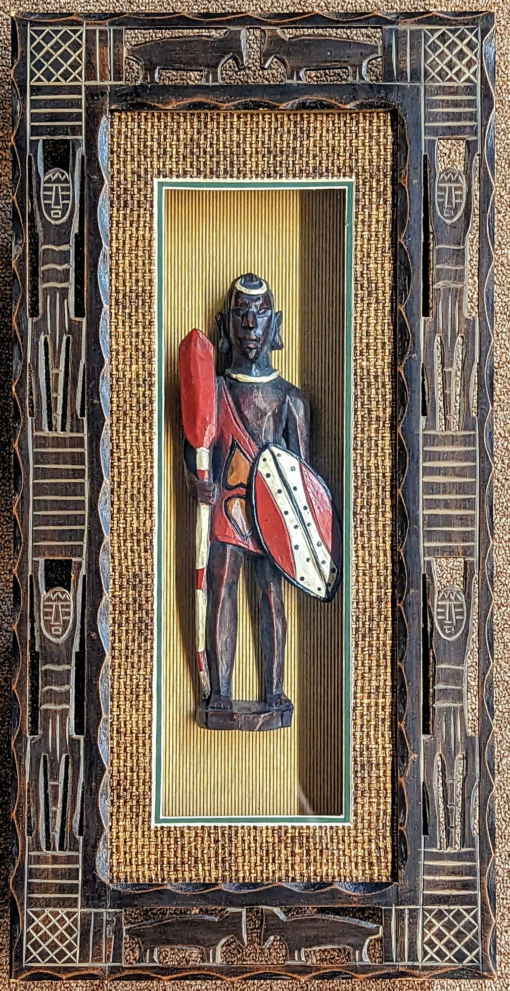 Wood African Shadow Box | Consign Home Couture